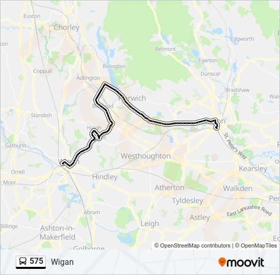 575 Route: Schedules, Stops & Maps - Wigan (Updated)