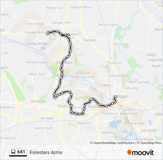 641 Route: Schedules, Stops & Maps - Foresters Arms (Updated)