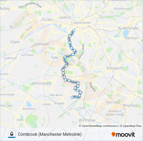 navy line Route: Schedules, Stops & Maps - Cornbrook (Manchester ...