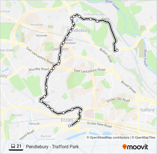 21 Route: Schedules, Stops & Maps - Eccles (Updated)