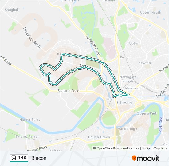 14a Route: Schedules, Stops & Maps - Blacon (Updated)