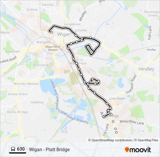 630 Route: Schedules, Stops & Maps - Wigan (Updated)