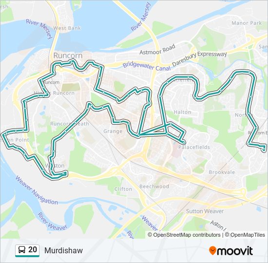 20 Route: Schedules, Stops & Maps - Murdishaw (Updated)
