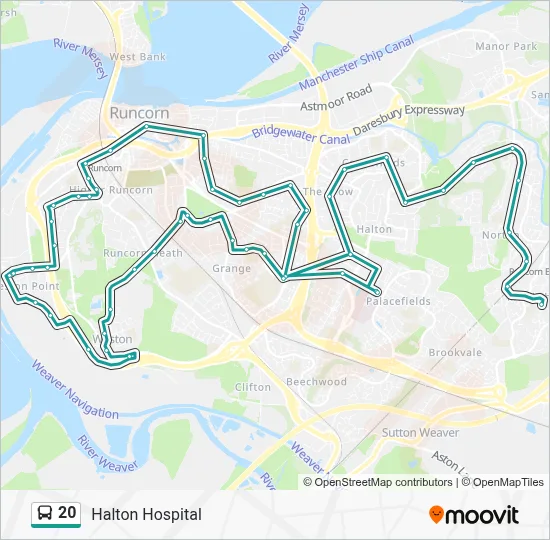 20 Route: Schedules, Stops & Maps - Halton Hospital (Updated)
