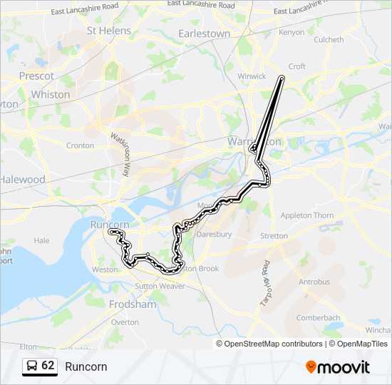 62 Route: Schedules, Stops & Maps - Runcorn (Updated)