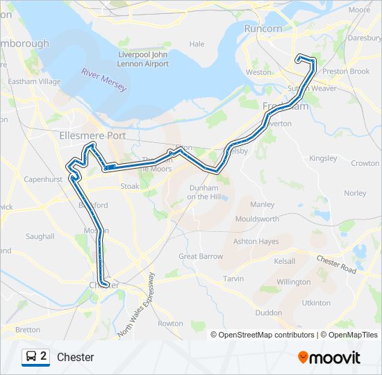 2 Route: Schedules, Stops & Maps - Chester (Updated)