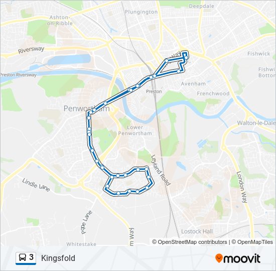 3 Route: Schedules, Stops & Maps - Kingsfold (Updated)