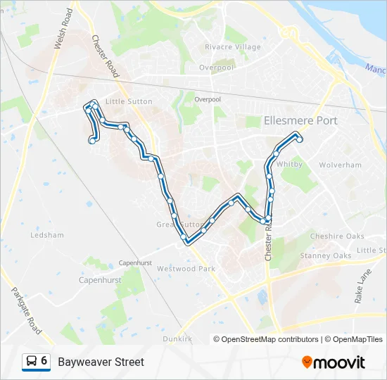 6 Route: Schedules, Stops & Maps - Bayweaver Street (Updated)