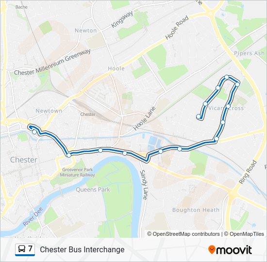 7 Route: Schedules, Stops & Maps - Chester Bus Interchange (Updated)