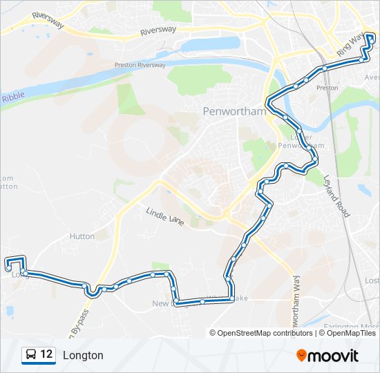 12 Route: Schedules, Stops & Maps - Longton (Updated)