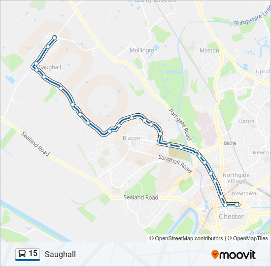 15 Route: Schedules, Stops & Maps - Saughall (Updated)