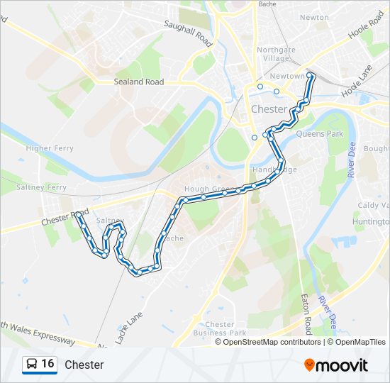 16 Route: Schedules, Stops & Maps - Chester (Updated)