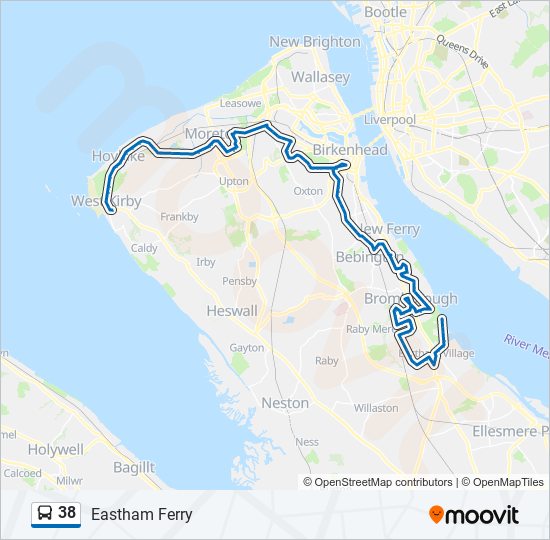 38 Route: Schedules, Stops & Maps - Eastham Ferry (Updated)