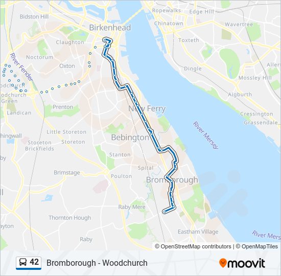 42 Route: Schedules, Stops & Maps - Bromborough (Updated)