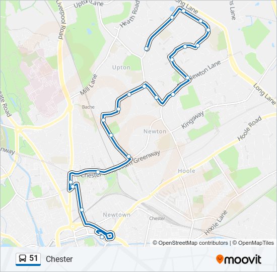 51 Route: Schedules, Stops & Maps - Chester (Updated)
