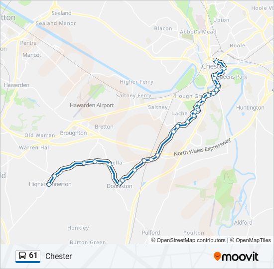 61 Route: Schedules, Stops & Maps - Chester (Updated)