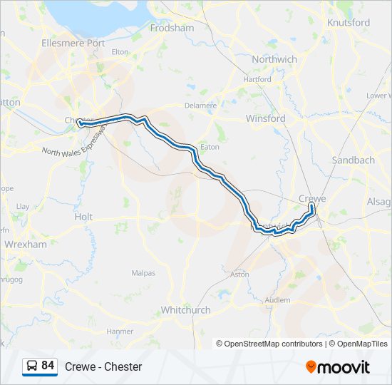 84 Route: Schedules, Stops & Maps - Crewe (Updated)