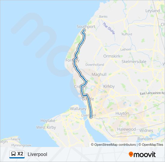 x2 Route: Schedules, Stops & Maps - Liverpool (Updated)