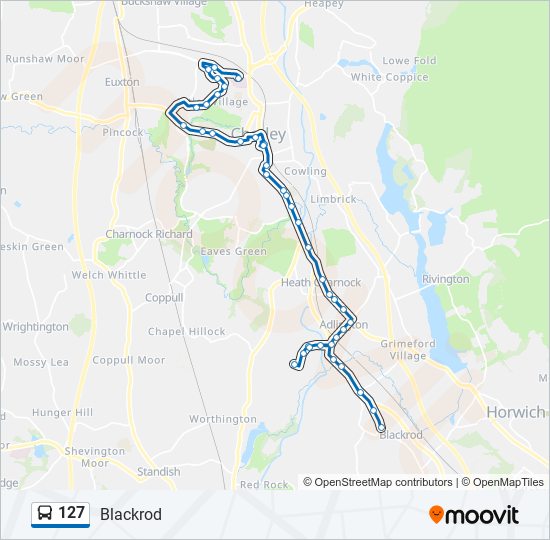 127 Route: Schedules, Stops & Maps - Blackrod (Updated)