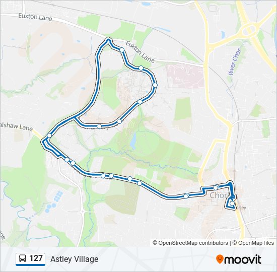 127 Route: Schedules, Stops & Maps - Astley Village (Updated)