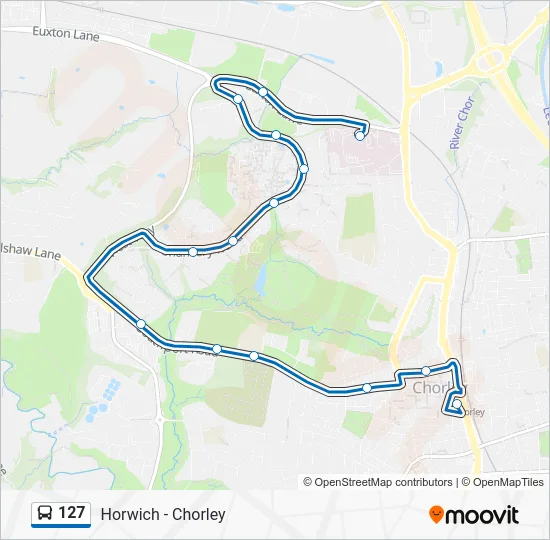 127 Route: Schedules, Stops & Maps - Chorley Inter Std M (Updated)