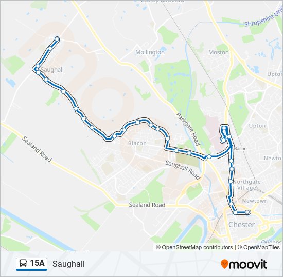 15a Route: Schedules, Stops & Maps - Saughall (Updated)