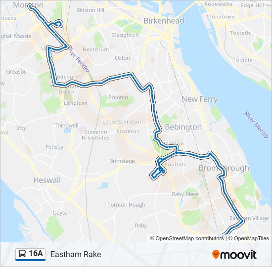 16a Route: Schedules, Stops & Maps - Eastham Rake (Updated)