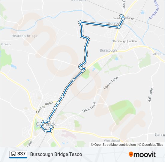 337 Route: Schedules, Stops & Maps - Burscough Bridge Tesco (Updated)