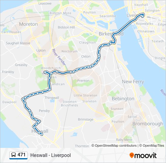471 Route: Schedules, Stops & Maps - Liverpool, Whitechapel (Updated)