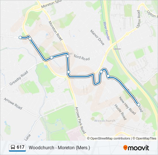 617 Route: Schedules, Stops & Maps - Woodchurch (Updated)