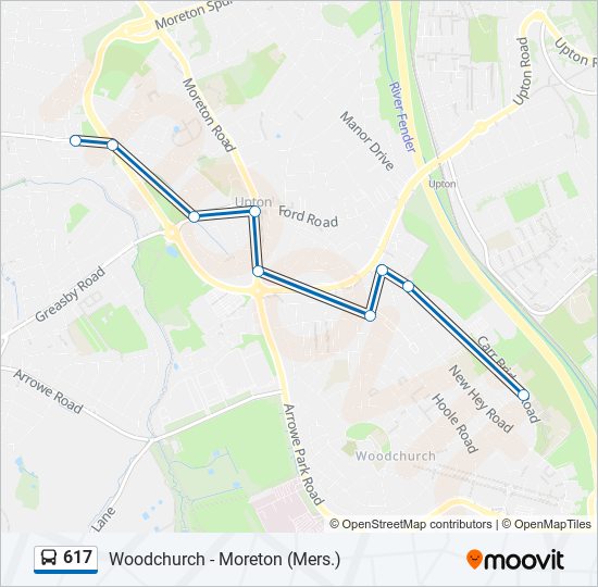 617 Route: Schedules, Stops & Maps - Woodchurch (Updated)