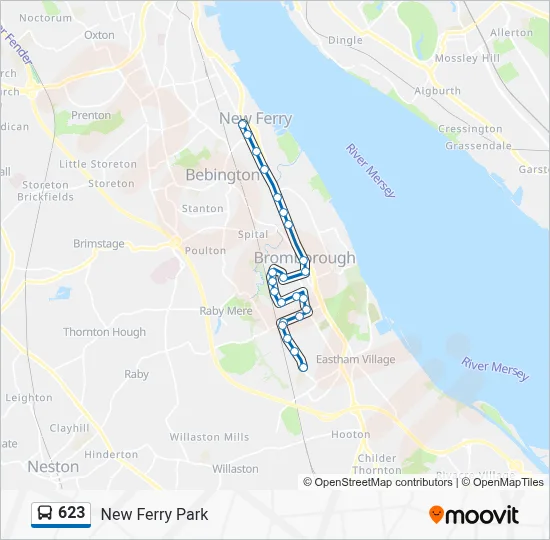 623 Route: Schedules, Stops & Maps - New Ferry Park (Updated)