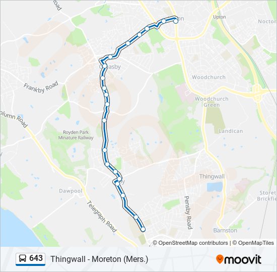 643 Route: Schedules, Stops & Maps - Pensby (Updated)