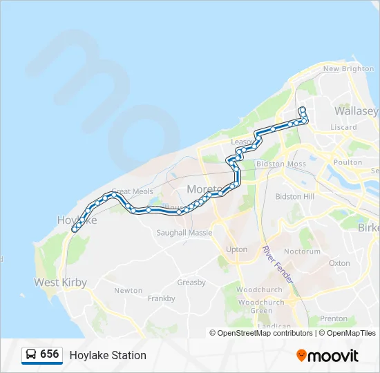 656 Route: Schedules, Stops & Maps - Hoylake Station (Updated)