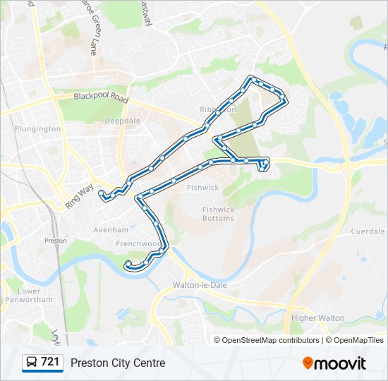 721 Route: Schedules, Stops & Maps - Preston City Centre (Updated)