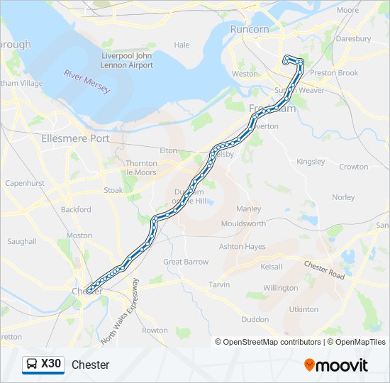 x30 Route: Schedules, Stops & Maps - Chester (Updated)