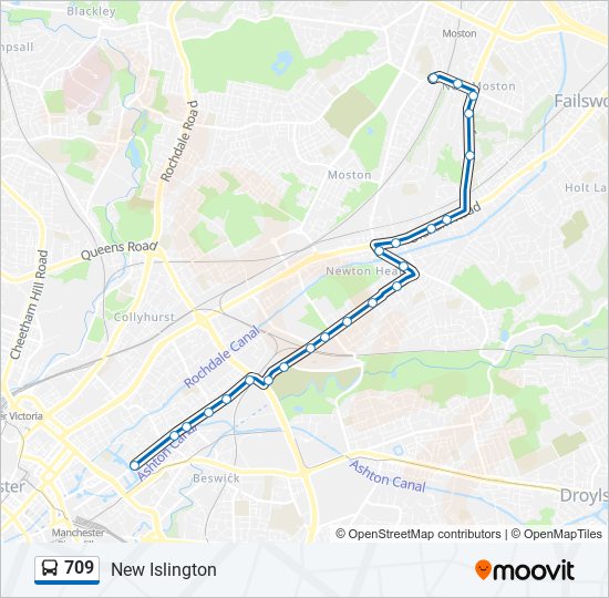 709 Route: Schedules, Stops & Maps - New Islington (Updated)