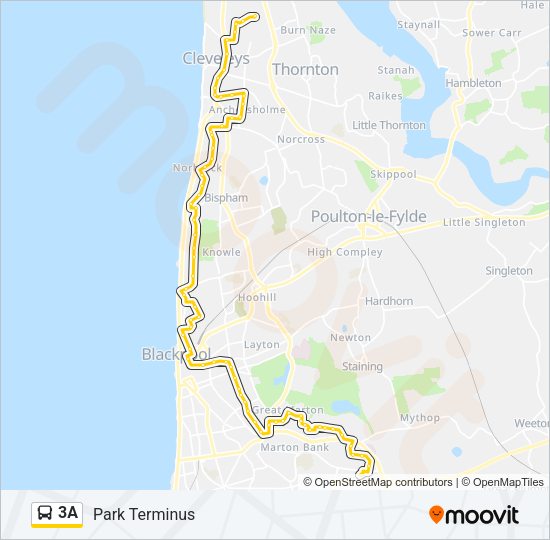 3a Route: Schedules, Stops & Maps - Park Terminus (Updated)