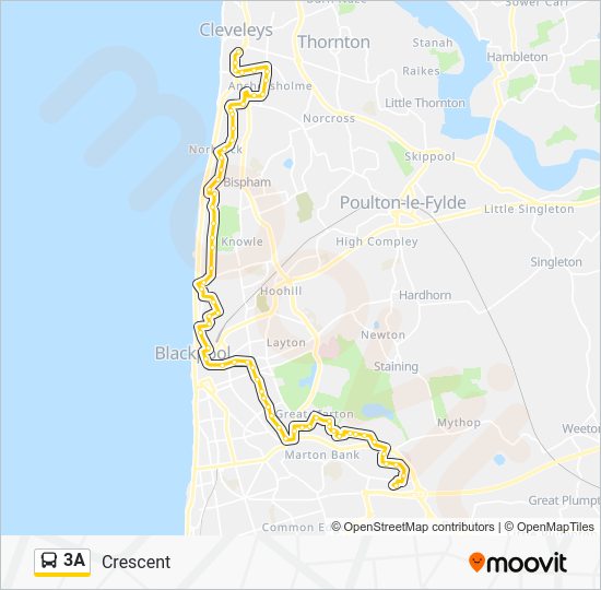 3a Route: Schedules, Stops & Maps - Crescent (Updated)