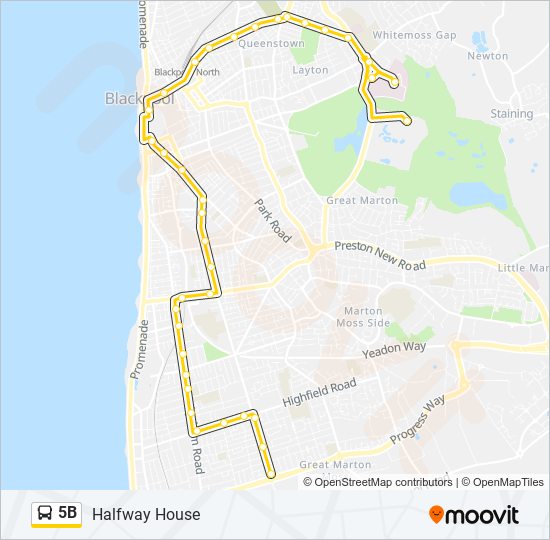 5b Route: Schedules, Stops & Maps - Halfway House (Updated)