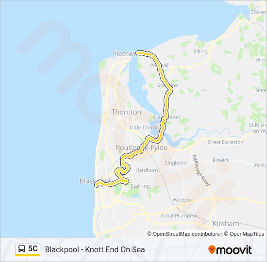 5c Route: Schedules, Stops & Maps - Knott End on Sea (Updated)