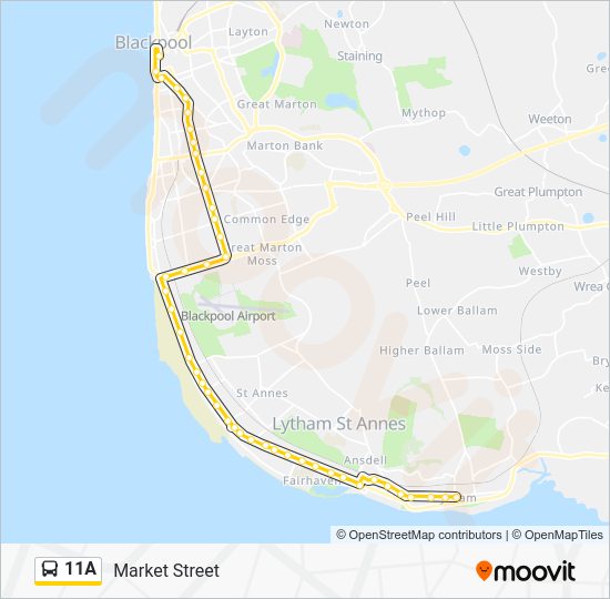 11A Route: Schedules, Stops & Maps - Market Street (Updated)