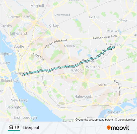 10 Route: Schedules, Stops & Maps - Liverpool (Updated)