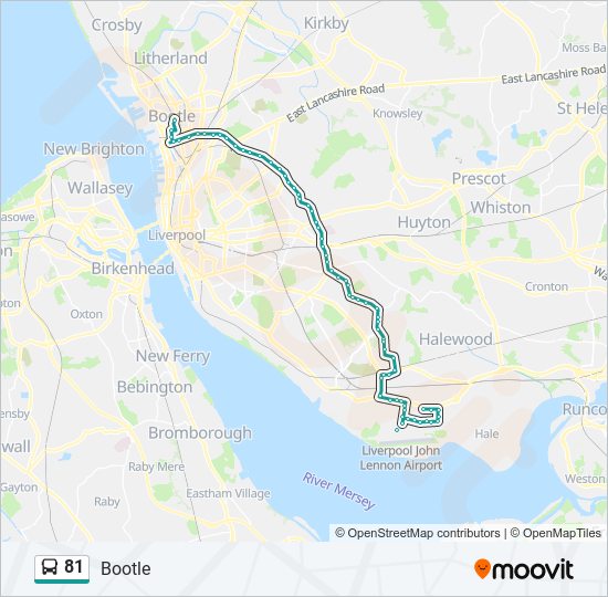 81 Route: Schedules, Stops & Maps - Bootle (Updated)
