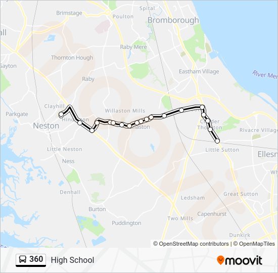 360 Route: Schedules, Stops & Maps - High School (Updated)