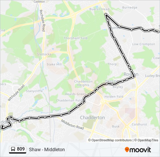 809 Route: Schedules, Stops & Maps - Middleton (Updated)