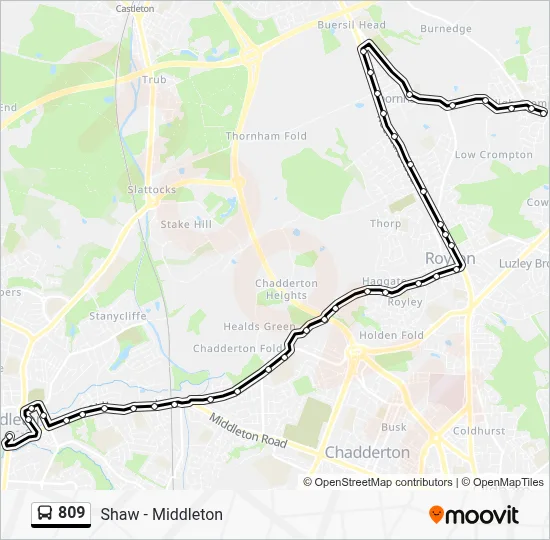 809 Route: Schedules, Stops & Maps - Middleton Bus Station (Updated)
