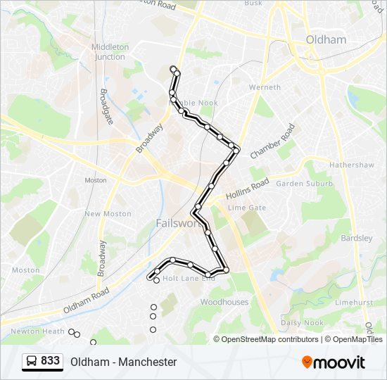 833 Route: Schedules, Stops & Maps - Thatch Leach (Updated)