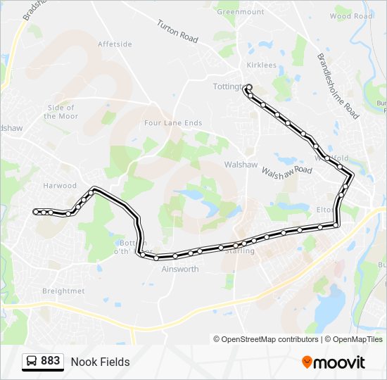 883 Route: Schedules, Stops & Maps - Nook Fields (Updated)