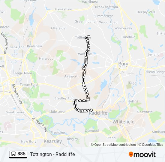 885 Route: Schedules, Stops & Maps - Radcliffe (Updated)